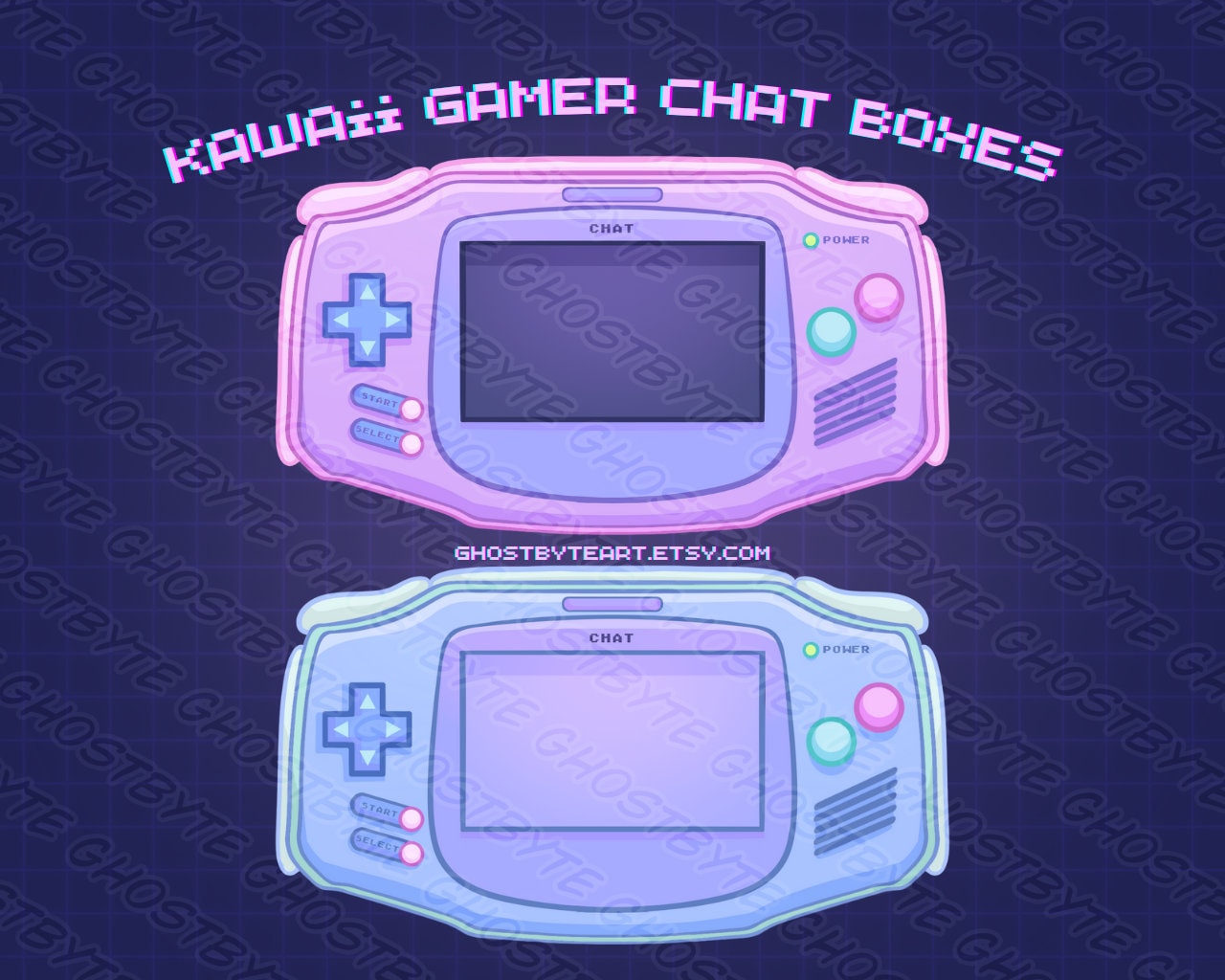 Kawaii Pastel Gamer Chat Boxes | Gamer Girl Streaming Overlays - Etsy