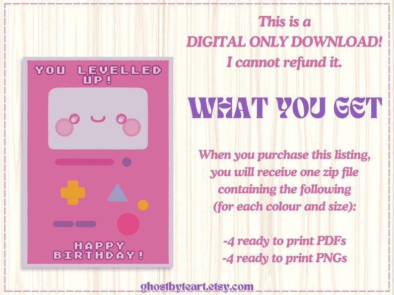 BMO Beemo happy Birthday Gamer Card Adventure Time Birthday Card ...