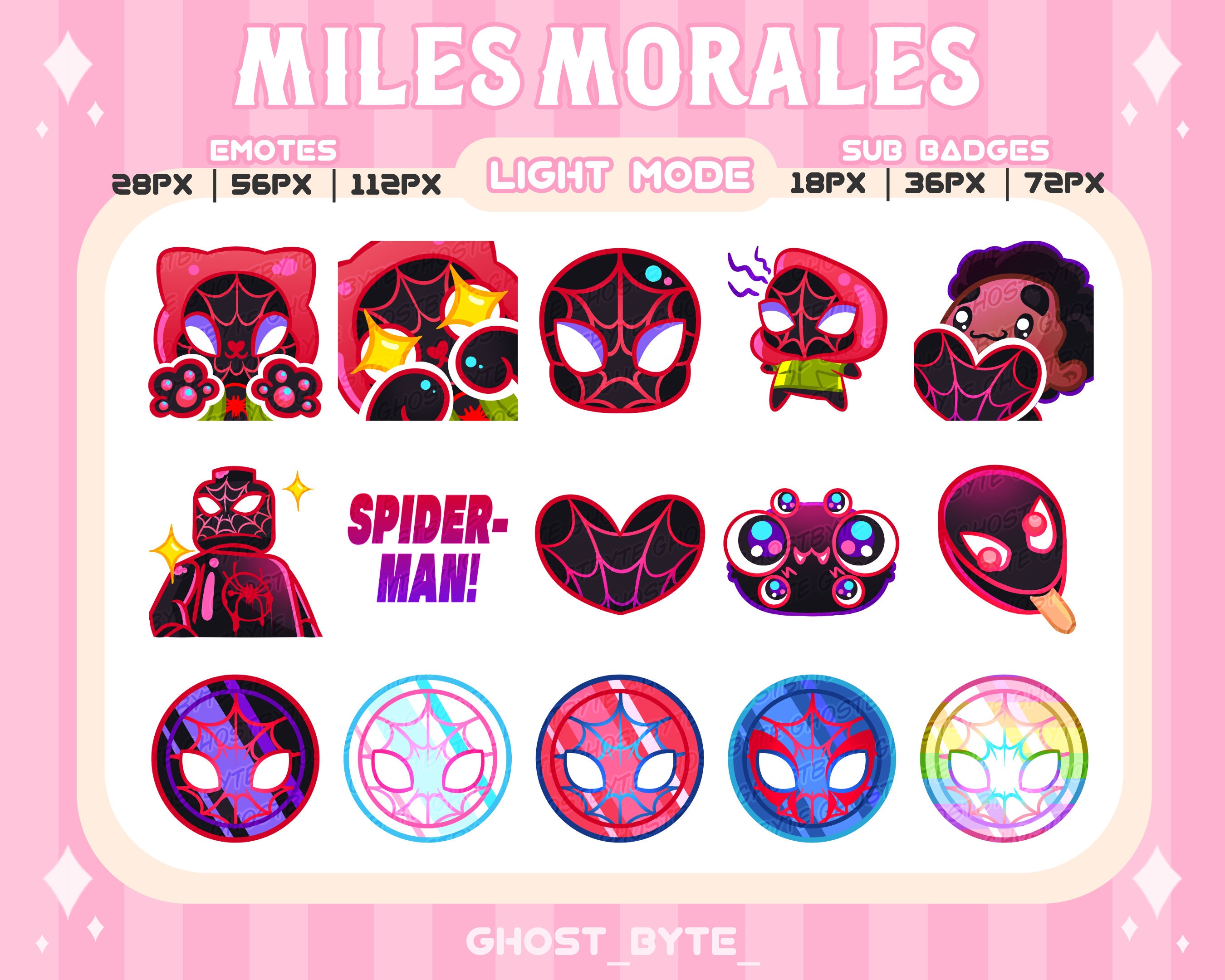 Spider Hero Emote Pack Sub Badges Twitch Discord - Etsy