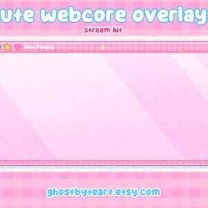5 Cute Webcore Overlays & Panels | Streaming Pack for Twitch! - Etsy