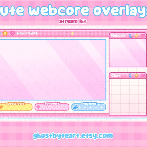 ANIMATED Pink Magical Girl Overlays & Transitions Streaming Pack for ...