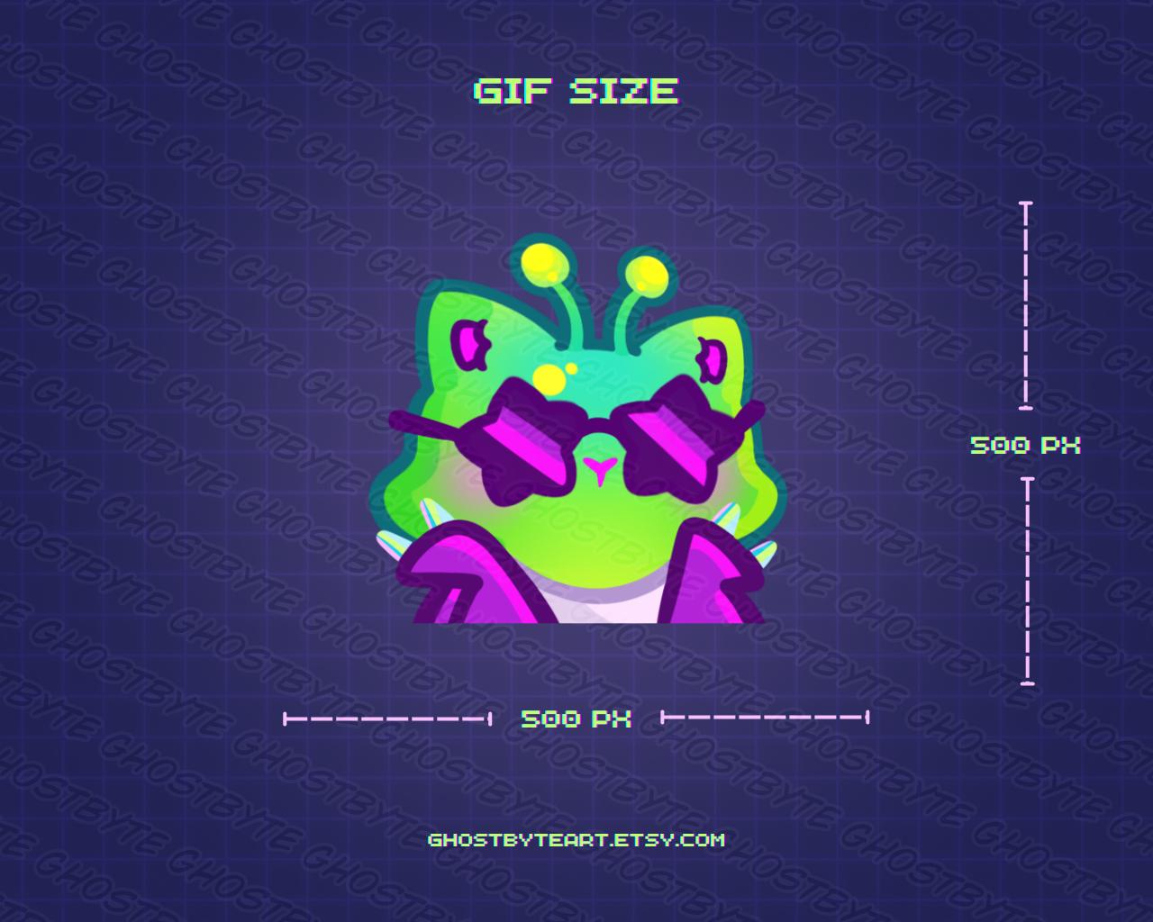Cool Kitty Alien Cat Emote | Gamer Girl Emotes for Streaming - Etsy