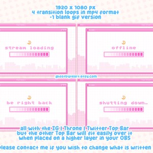 ANIMATED Pink Magical Girl Overlays & Transitions | Streaming Pack for ...