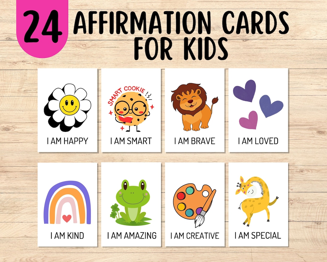 Children's Positive Affirmation Cards Printable - Etsy
