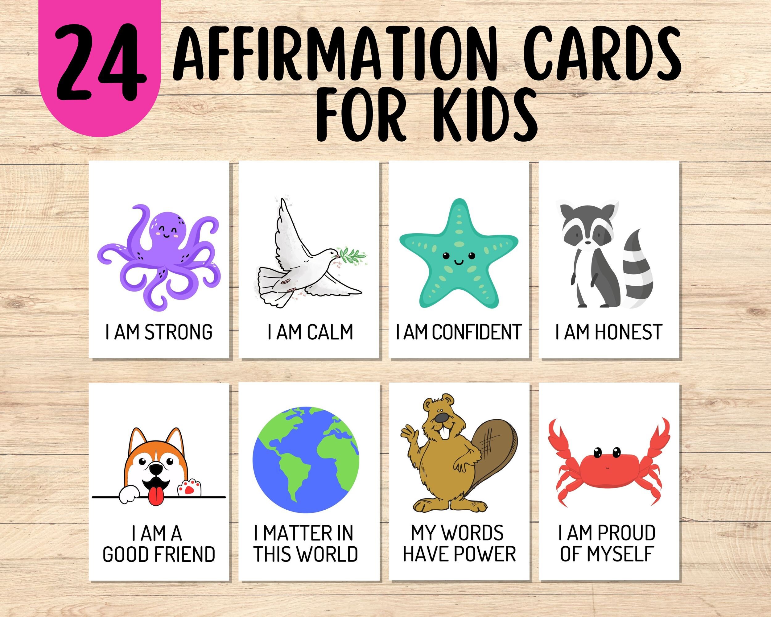 Children's Positive Affirmation Cards Printable - Etsy
