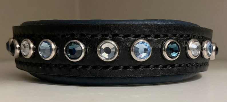 Silver Flare Montana Blue and Light Sapphire Dog Collar - Etsy