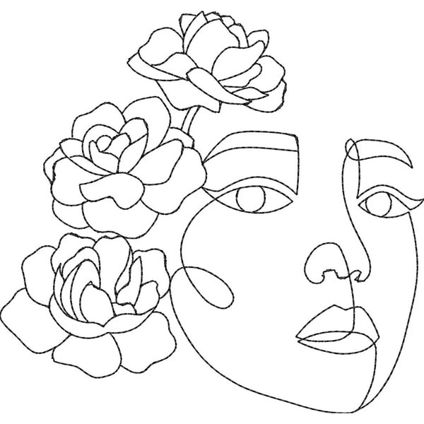 One Line Embroidery - Etsy