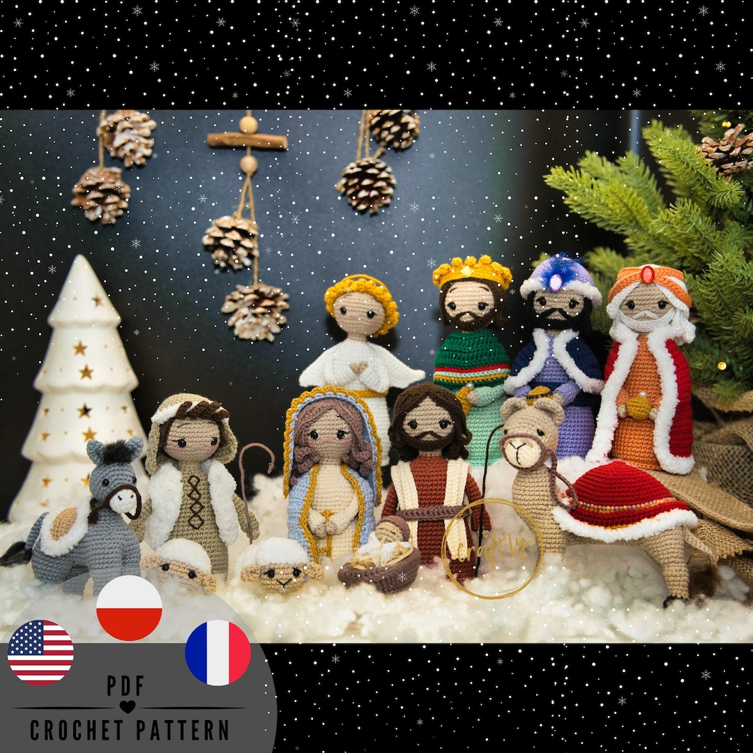 PDF Crochet Nativity Scene Pattern Amigurumi Christmas Set DIY, Easy ...