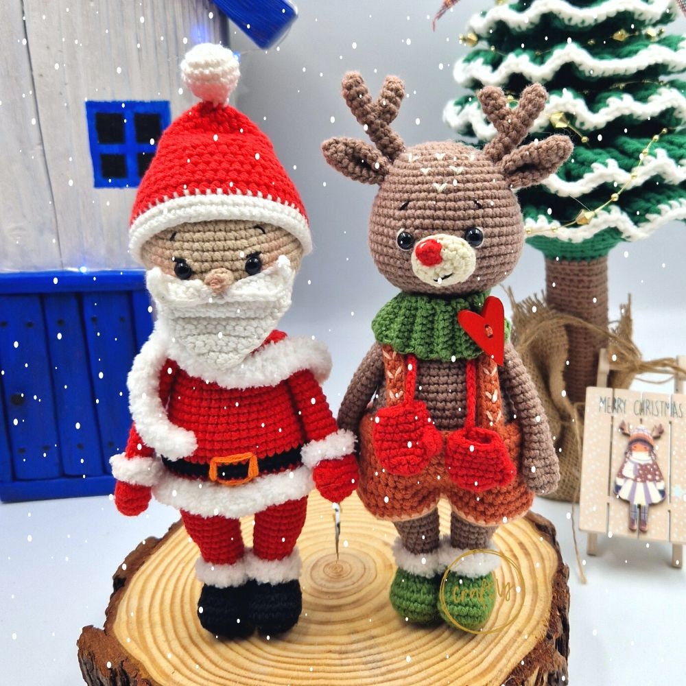 PDF Christmas Bundle Crochet Pattern, Reindeer, Elf Nuri, Lori, Santa ...
