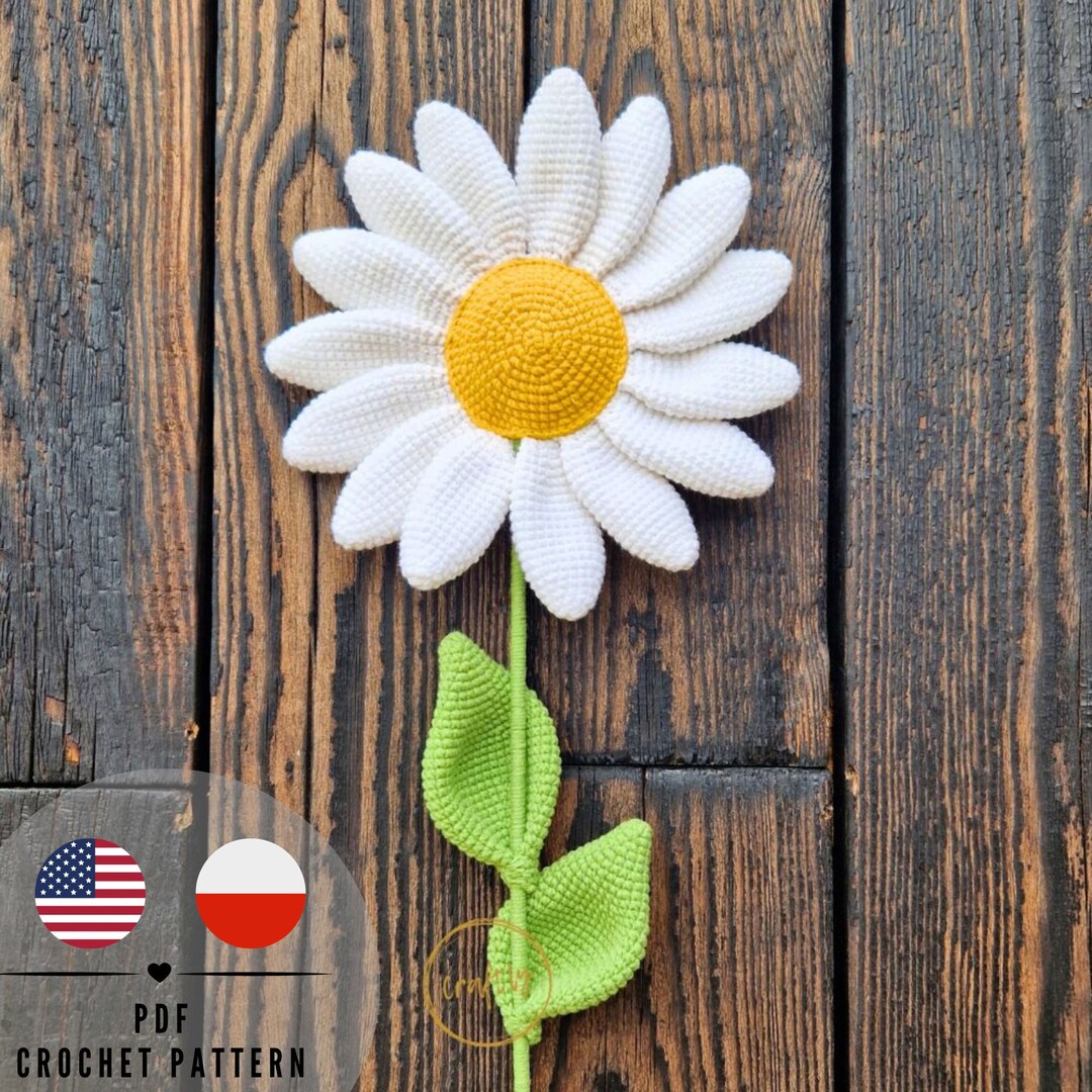 PDF Daisy Crochet Pattern, Vintage Handmade Flower, Amigurumi Flower ...