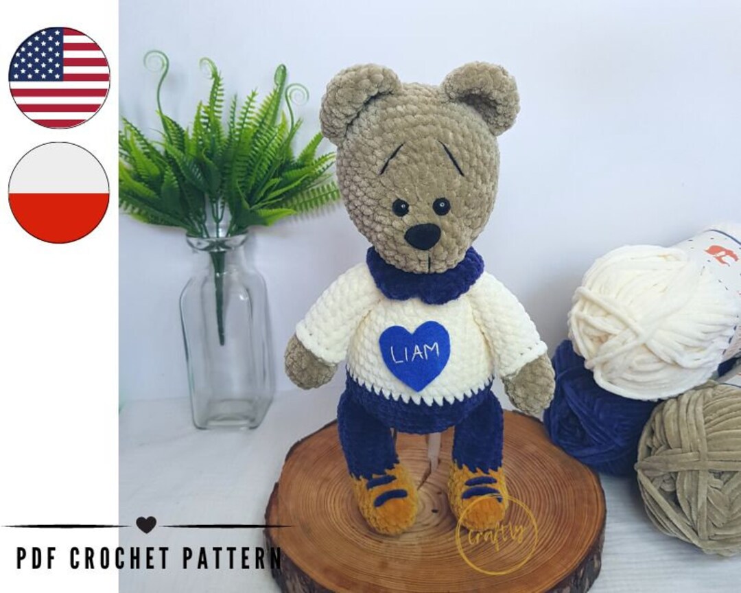 PDF Teddy Bear Crochet Pattern PDF and VIDEO How to - Etsy