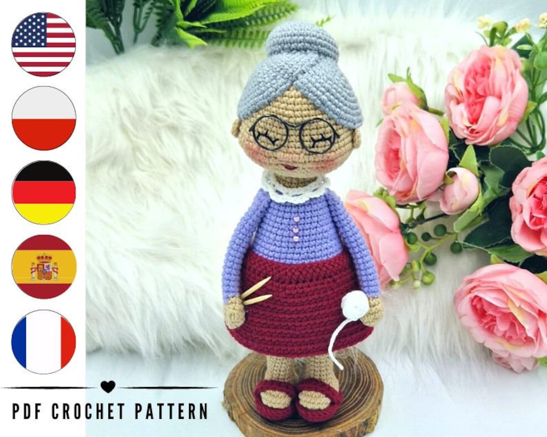 PDF Grandmother Crochet Pattern Grandma Amigurumi Pattern - Etsy