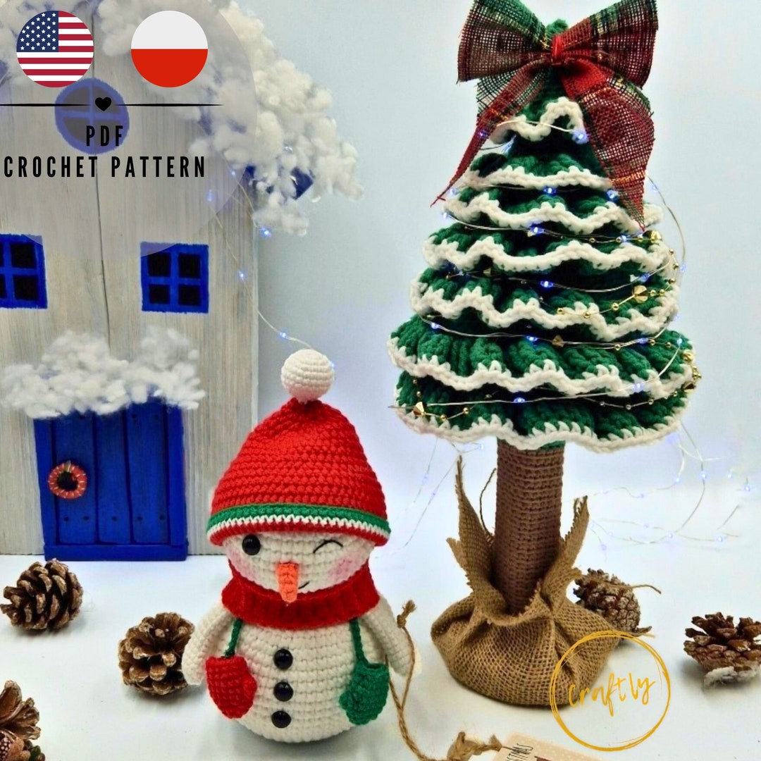 PDF SNOWMAN and Christmas Tree, Bundle Crochet Pattern, Amigurumi ...