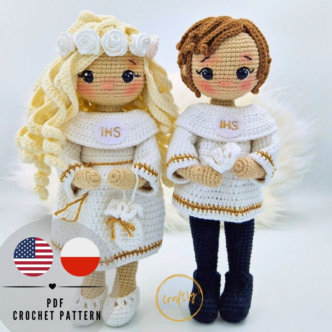 PDF First Communion Dolls Girl and Boy Amigurumi Crochet Pattern, Pdf ...