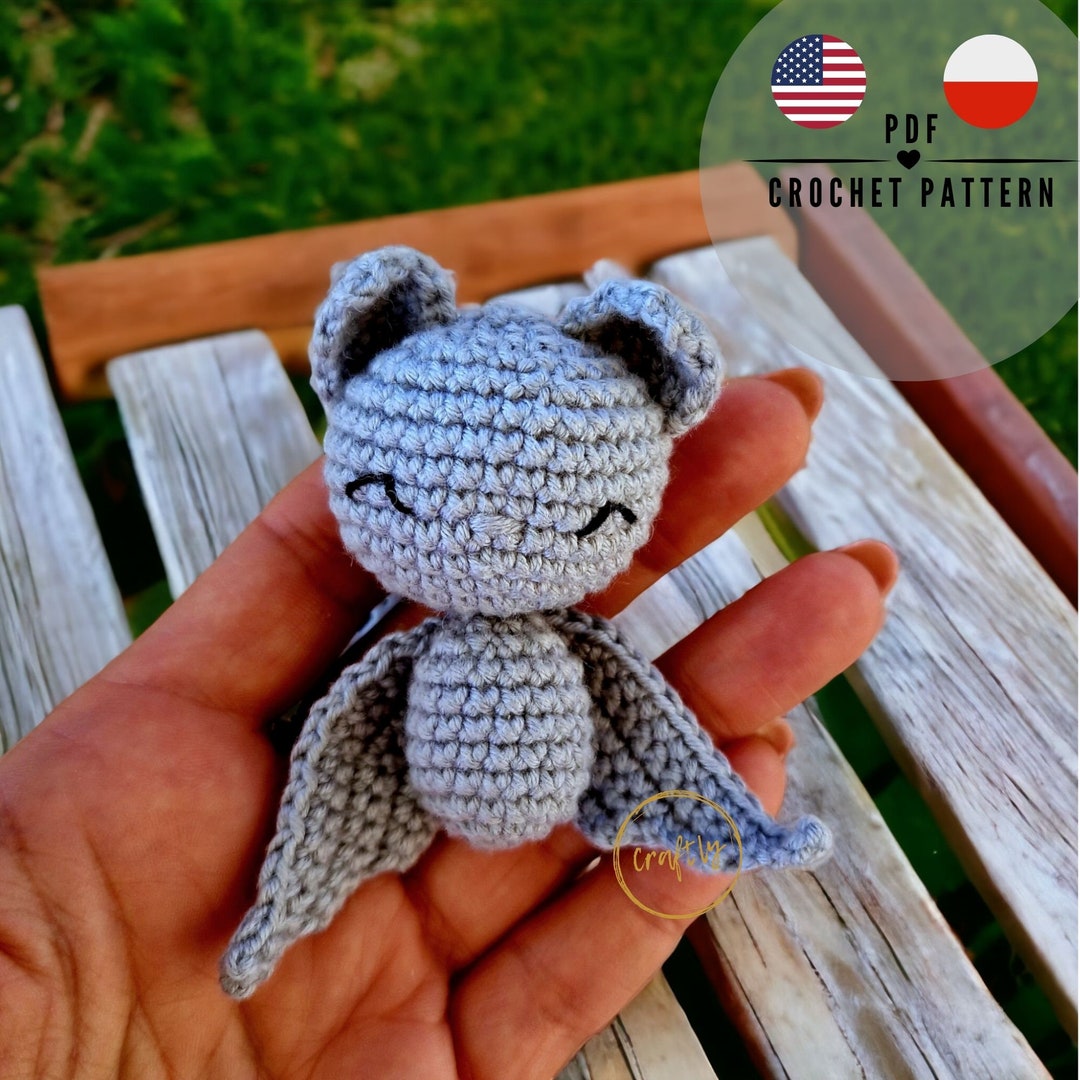 PDF Mini Bat Crochet Pattern, Amigurumi Bat Pattern, Halloween Crochet ...