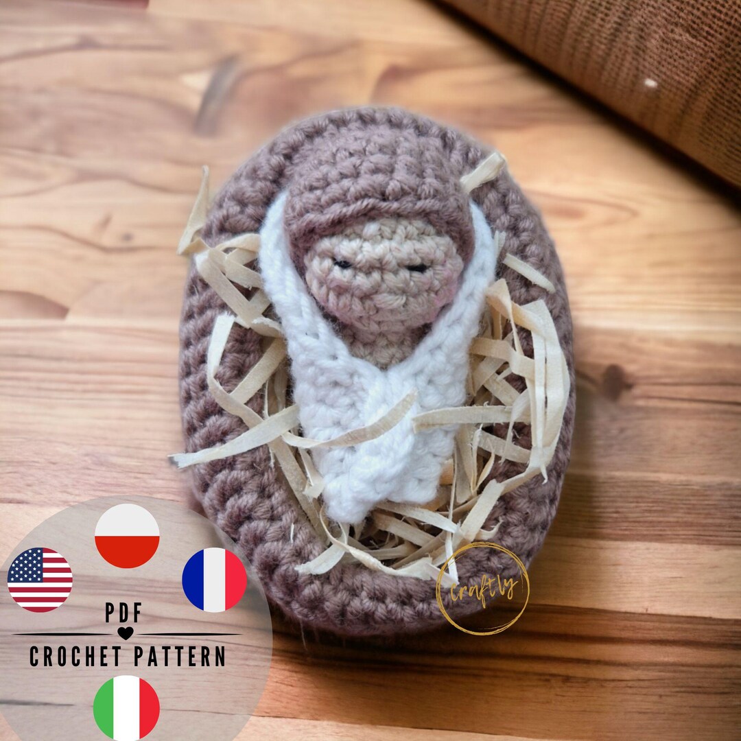 PDF Baby Jesus Crochet Pattern, Christmas Crochet Manger Scene ...