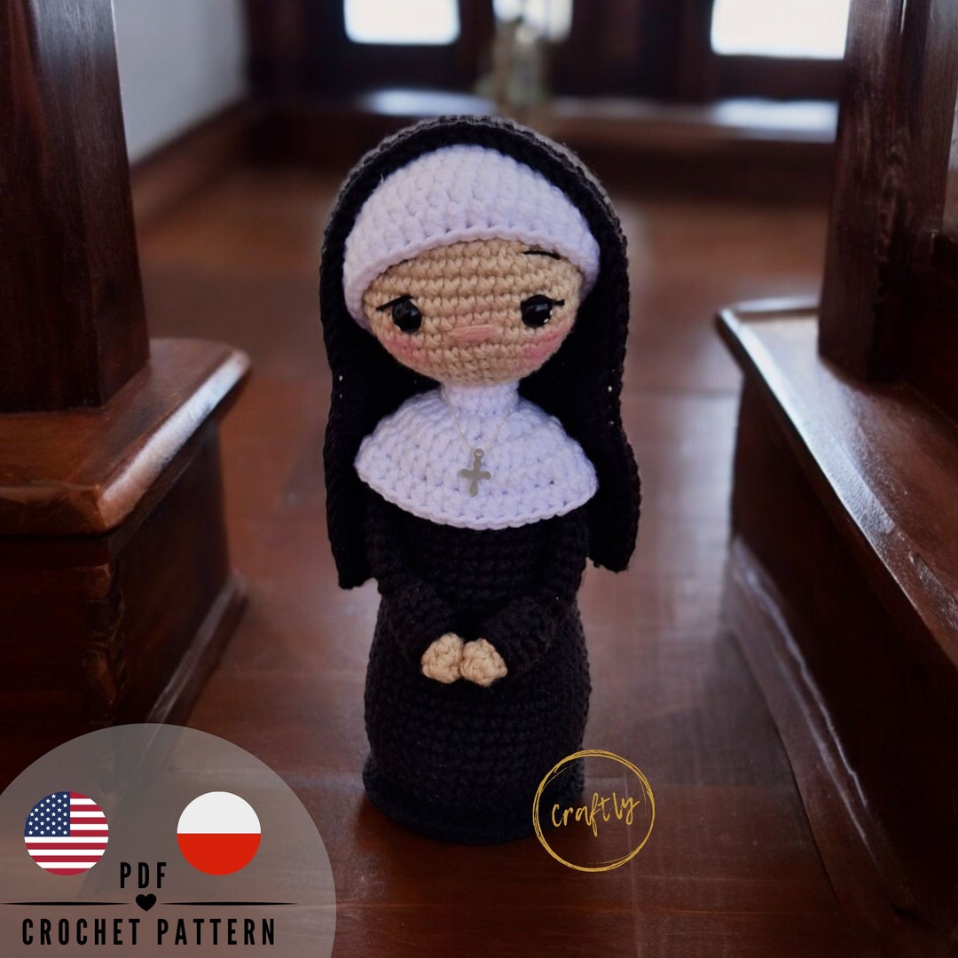 PDF Nun Crochet Pattern, Amigurumi Doll Pattern, Amigurumi Crochet ...