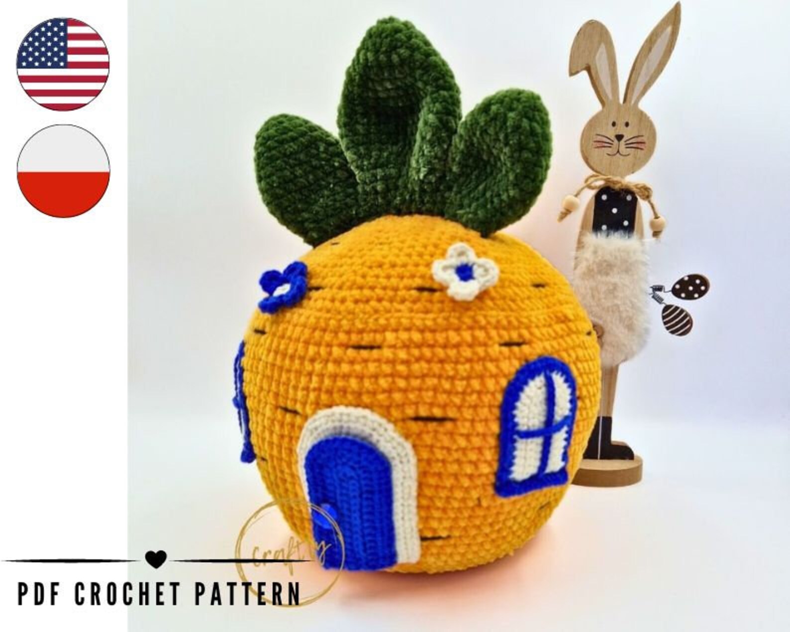 PDF EASTER Carrot House Crochet Pattern Crochet PDF Pattern - Etsy