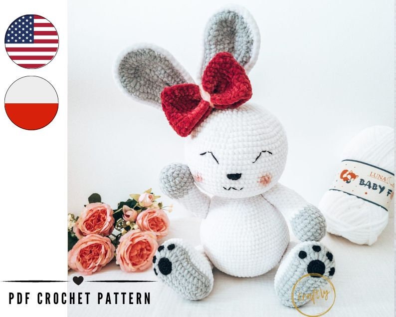 PDF BUNNY Crochet Pattern Amigurumi Bunny Crochet Pattern - Etsy