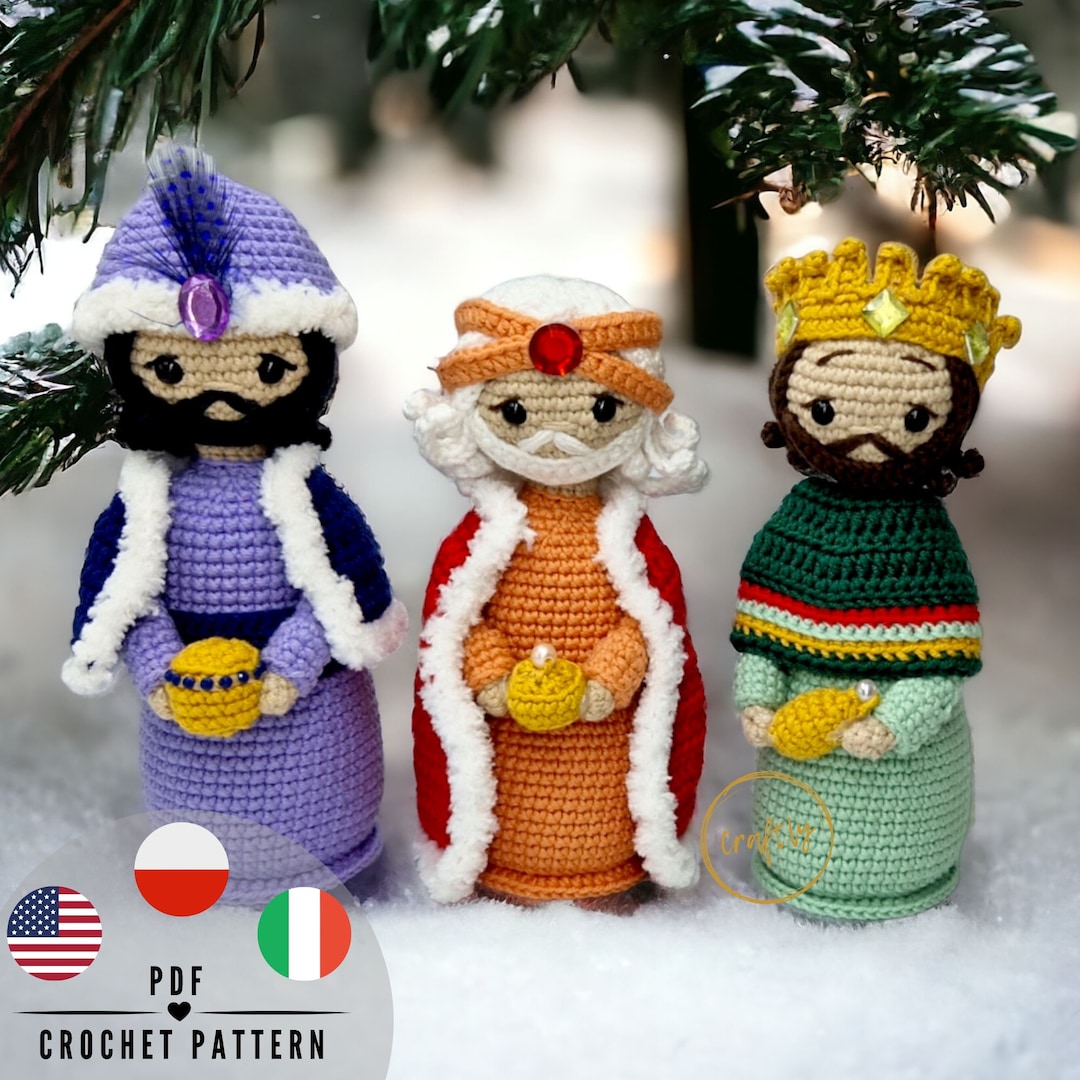 PDF Three Wise Men Crochet Pattern, Nativity Set: Three Kings Gaspar ...
