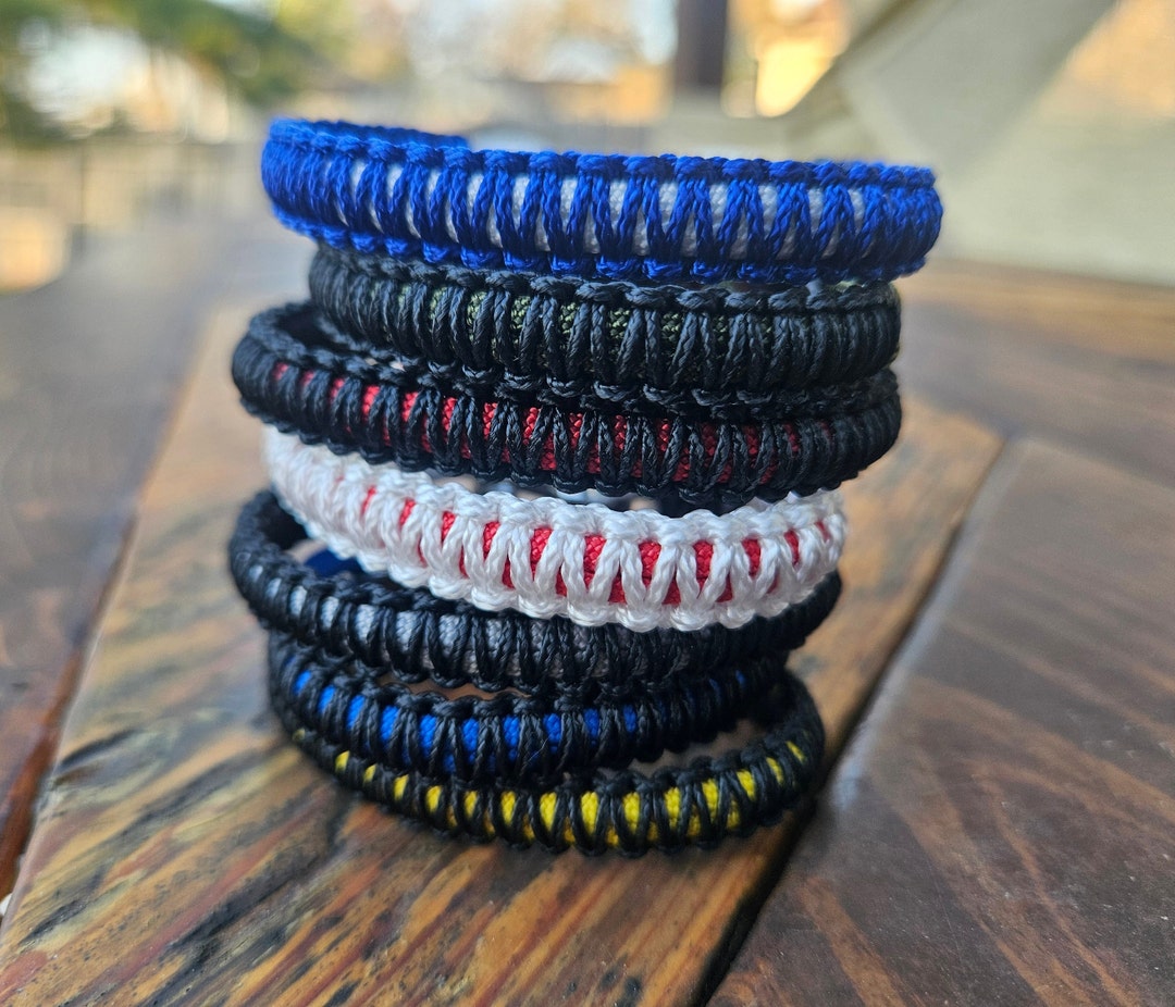First Responder Support Paracord Bracelet Microcord Cobra Braid ...