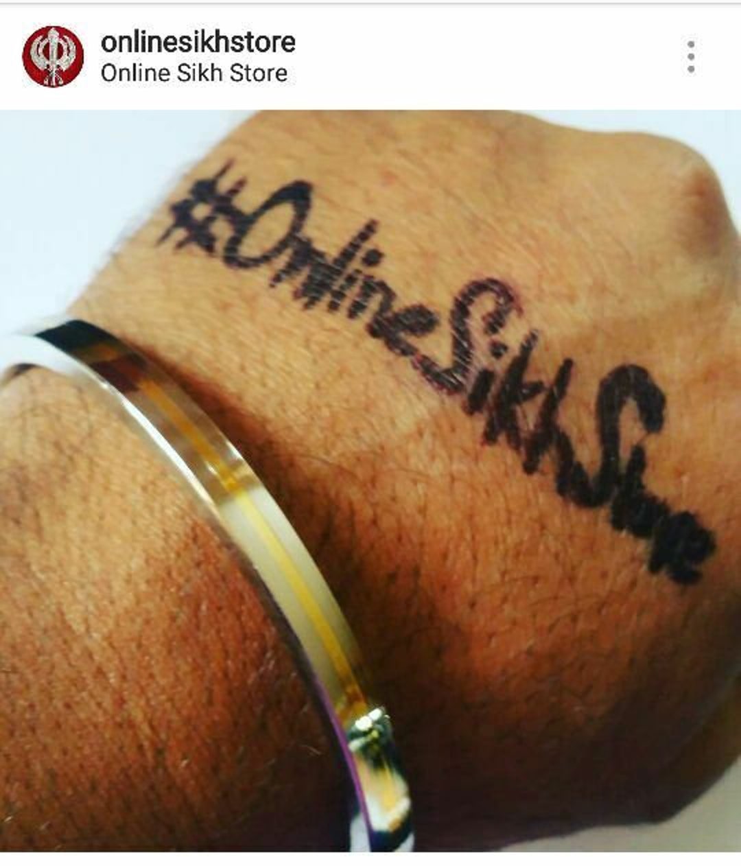 Stunning Stainless Steel BRASS Line Smooth Plain Sikh Singh Kaur KARA ...