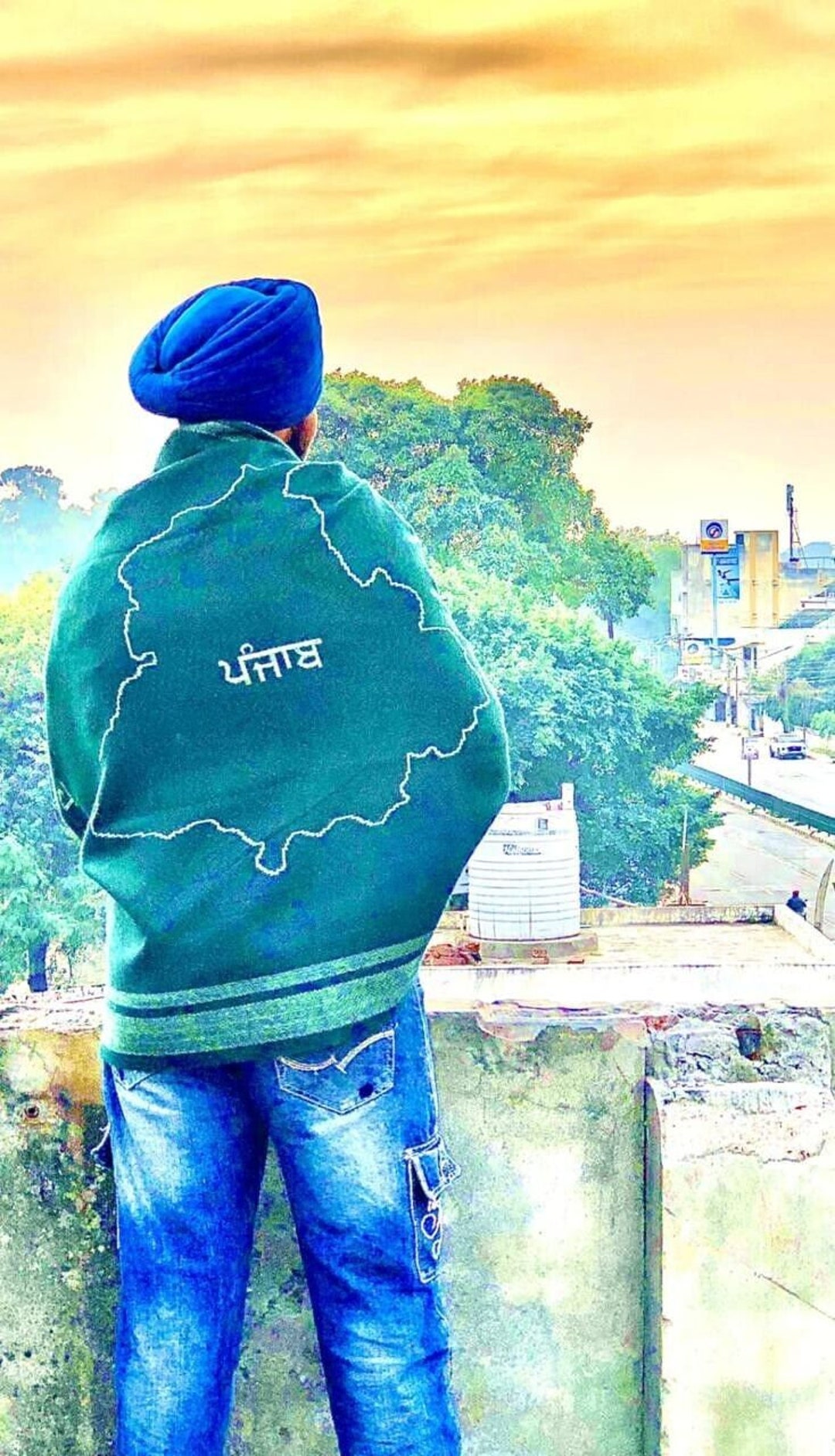 Punjab Map Shawl Gurmukhi Stall Indian Lohi Kurta Pajama Shawl Punjabi ...