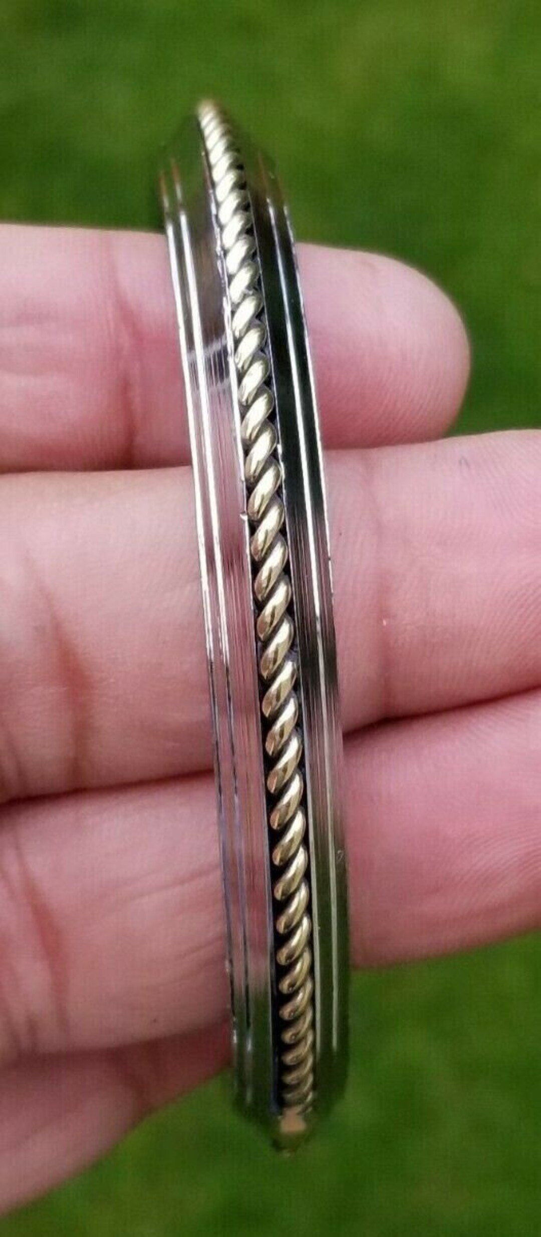 Sikh Kara Stainless Steel Twisted Brass Wire Rope Edge Kada - Etsy