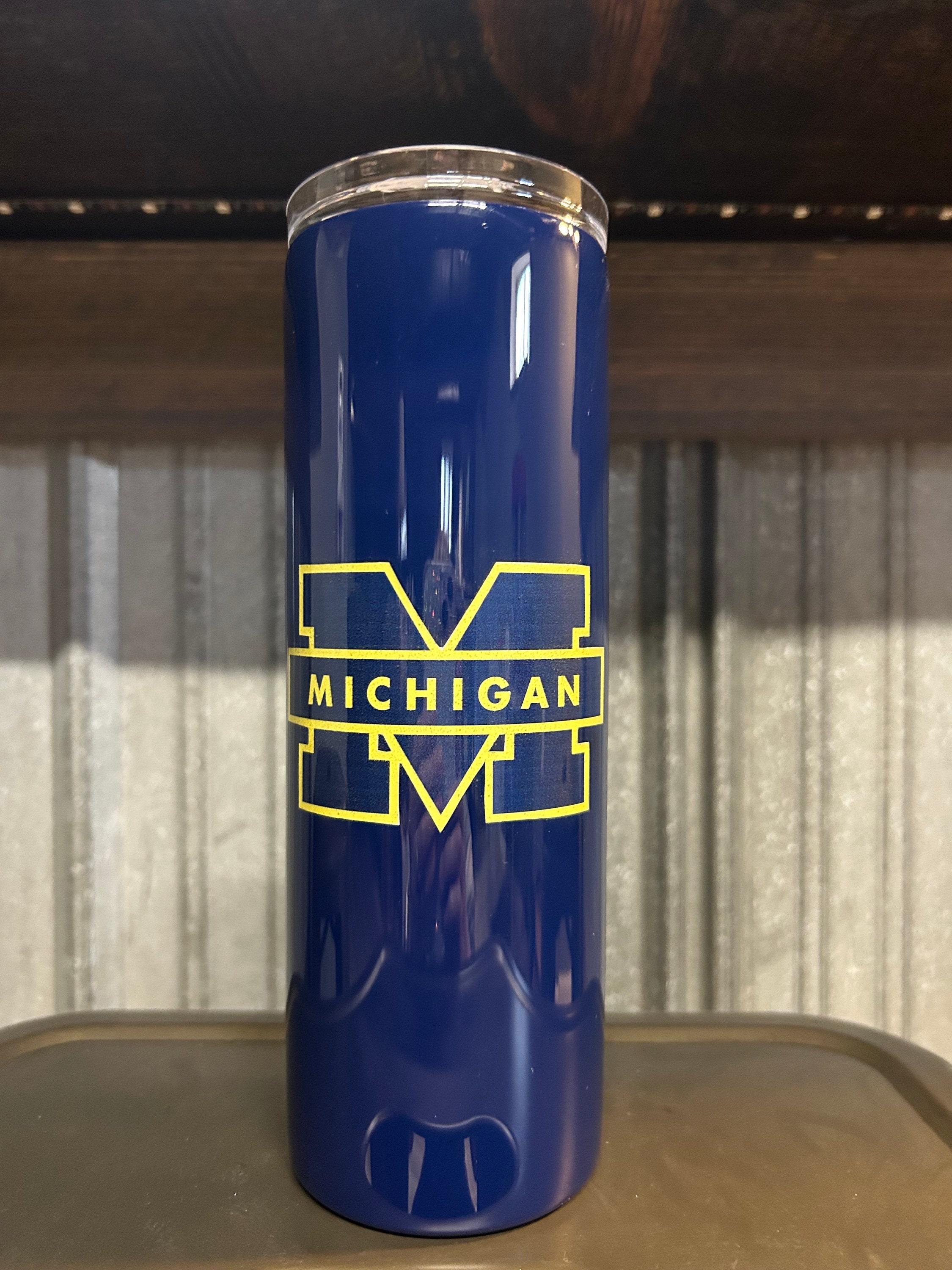 U of M University of Michigan Custom Tumbler Stainless Steel Hot/cold ...