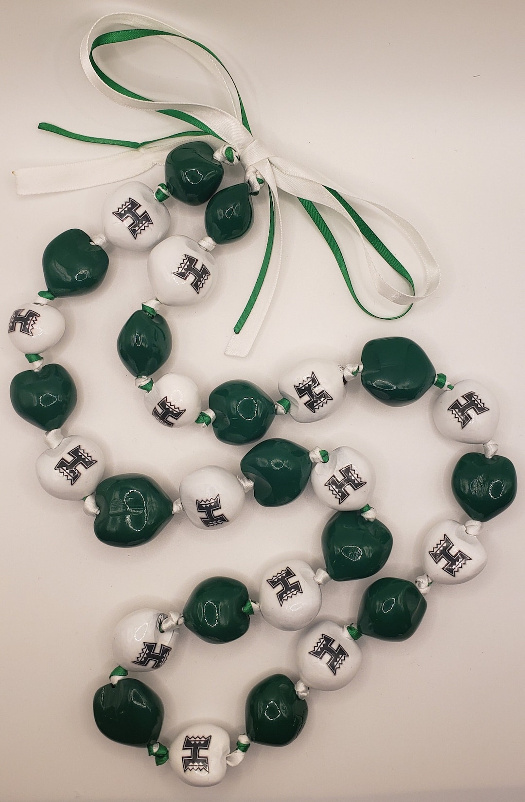 Made to Order Custom Kukui Nut Lei University of Hawaii College Lei ...