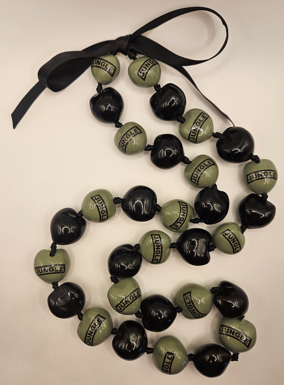 Made to Order Custom US Army Jungle School Kukui Nut Lei Military Lei ...