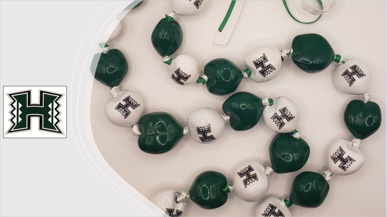 Made to Order Custom Kukui Nut Lei University of Hawaii College Lei Necklace - Etsy