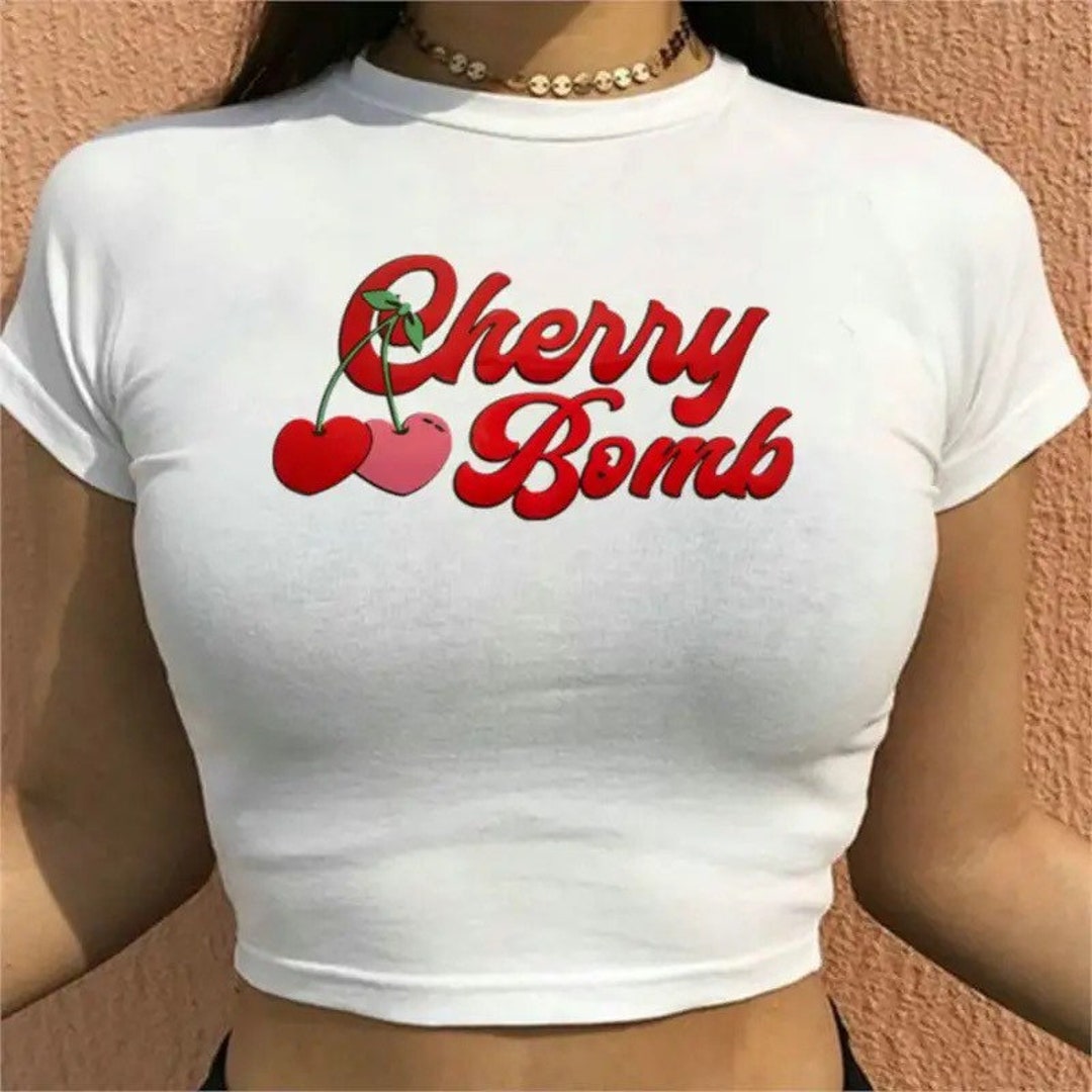 CHERRY BOMB Tee Y2K Crop Top Y2K Baby Tee-90s Baby Shirt-y2k - Etsy