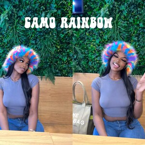 Fuzzy Bucket Hat-rave Hat-trippy Hat-psychedelic-music - Etsy