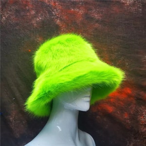 Fuzzy Bucket Hat-rave Hat-trippy Hat-psychedelic-music - Etsy