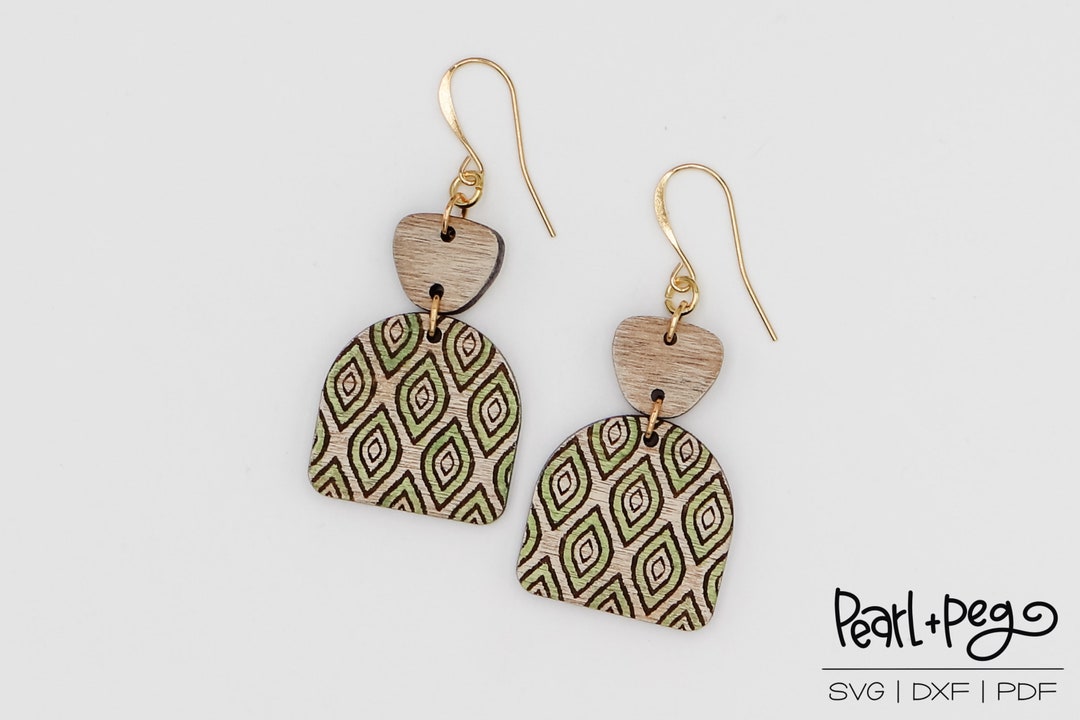 Tribal Arch 2 Part Laser Engraved Earrings Digital Download - Etsy