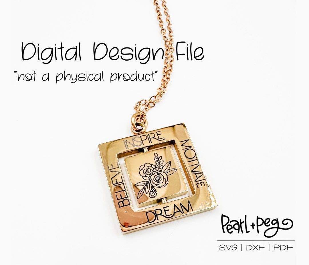 Rotating Square Motivational Metal Jewelry Digital Download File - Etsy