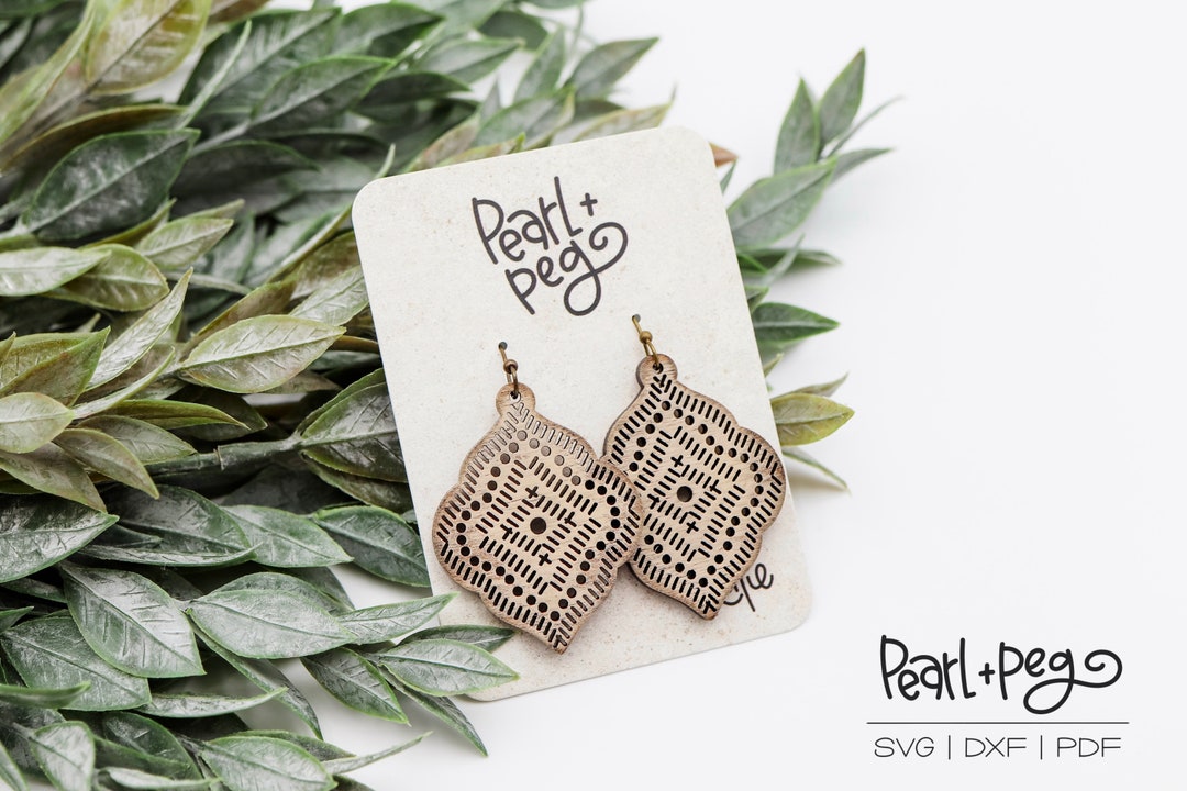 Victorian Cutout Laser Cut Earrings Digital Download - Etsy