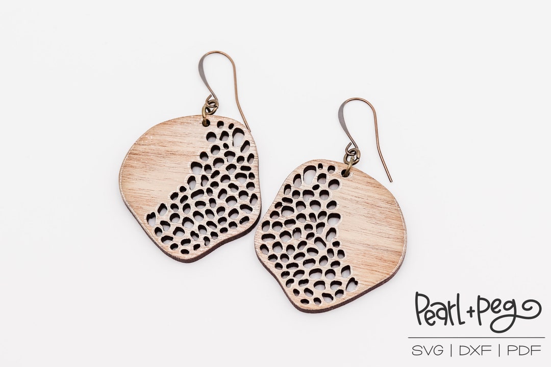 Half Wave Cutout Laser Cut Earrings Digital Download - Etsy