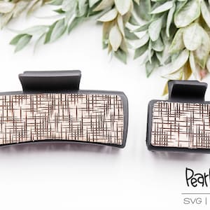 Cross Hatch 2 Options Hair Clip Laser Engraved Hair Clip File - Etsy