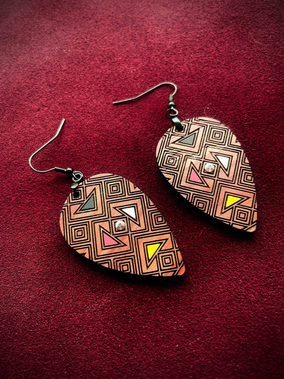 Arrow Geometric Laser Engraved Earring Digital Download - Etsy