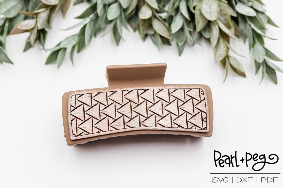 Geometric Triangle Hair Clip Laser Engraved Hair Clip File - Etsy