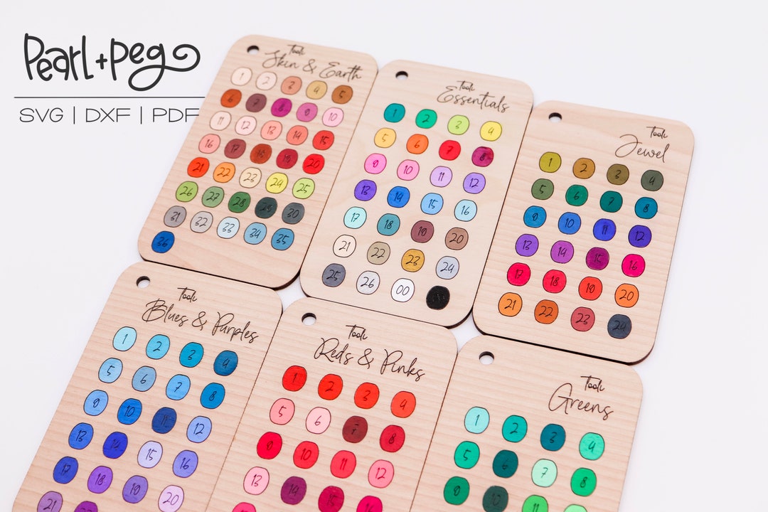 Paint Pen Color Chart Palettes Laser Digital File - Etsy