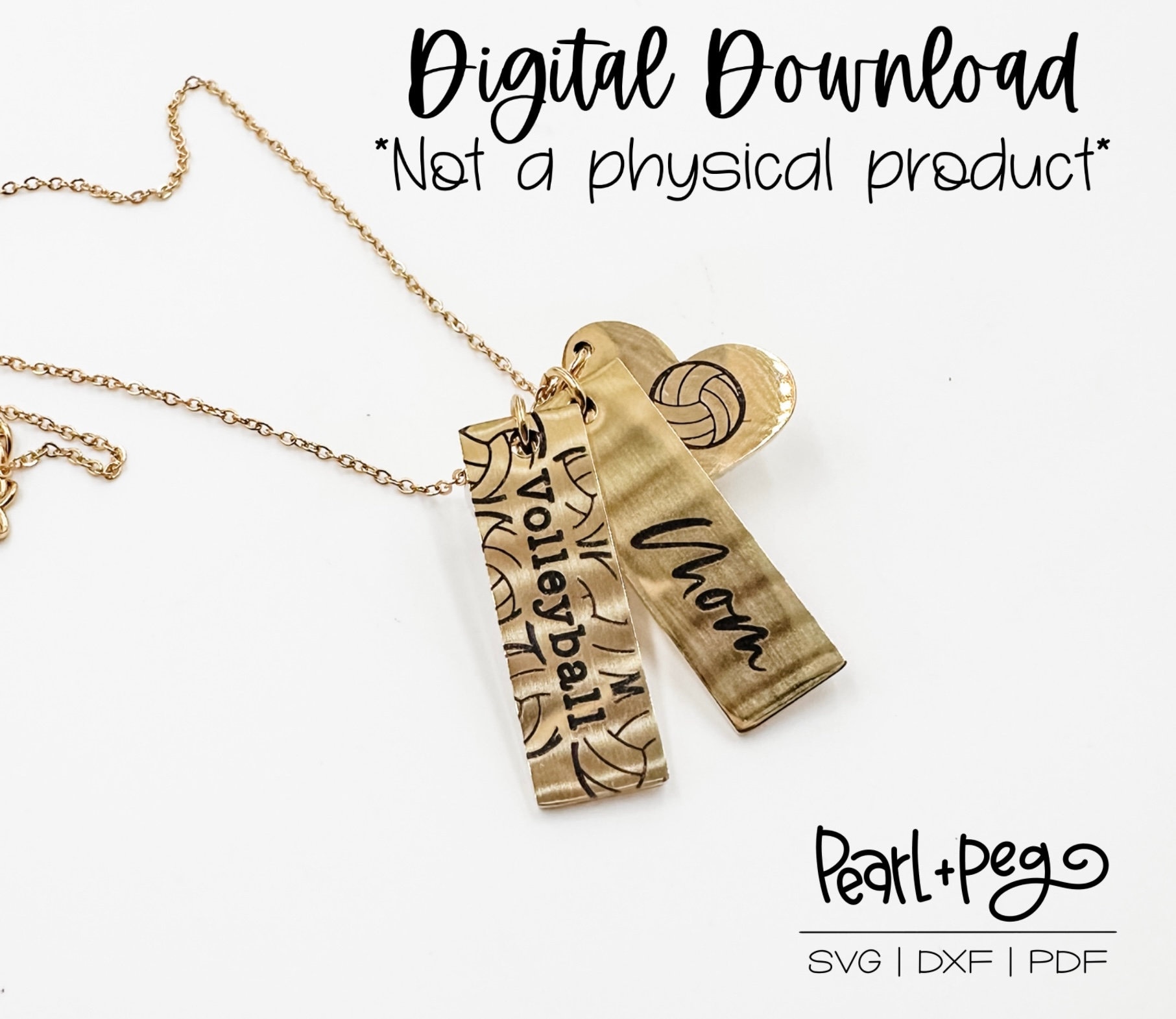Tri Volleyball Mom Triple Hanging Necklace Digital Download File SVG - Etsy