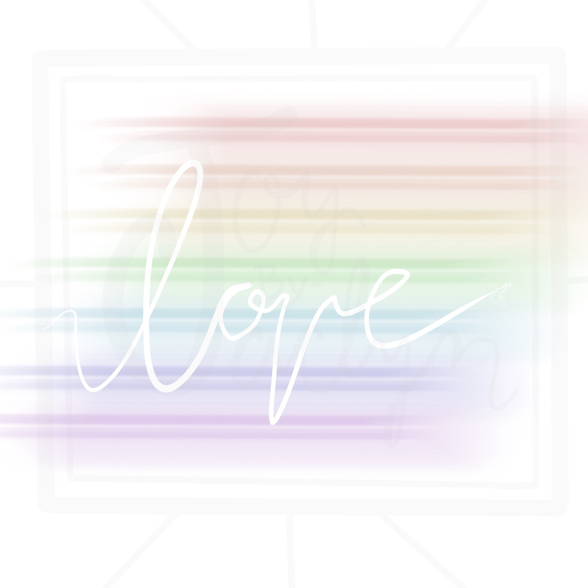 Rainbow Love Print - Etsy