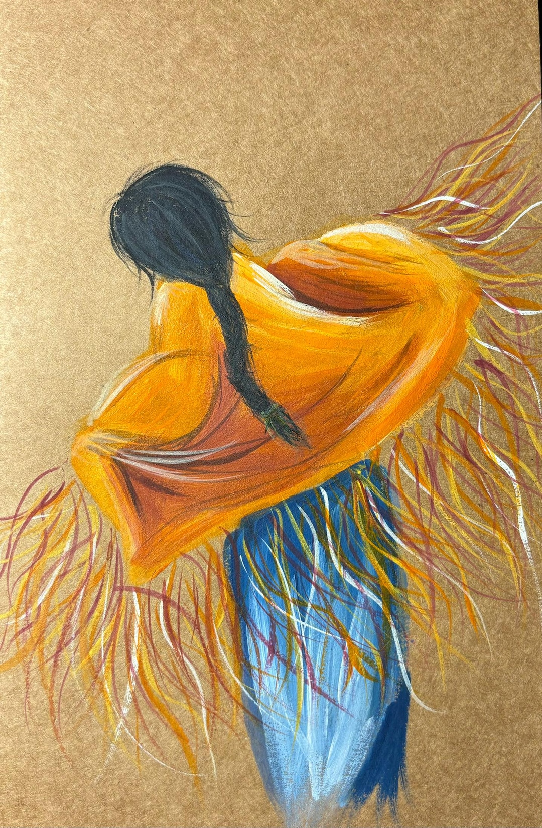 Dancing Greeting Card - Acrylic Hand Painted 5.5x8.5 Card - Etsy