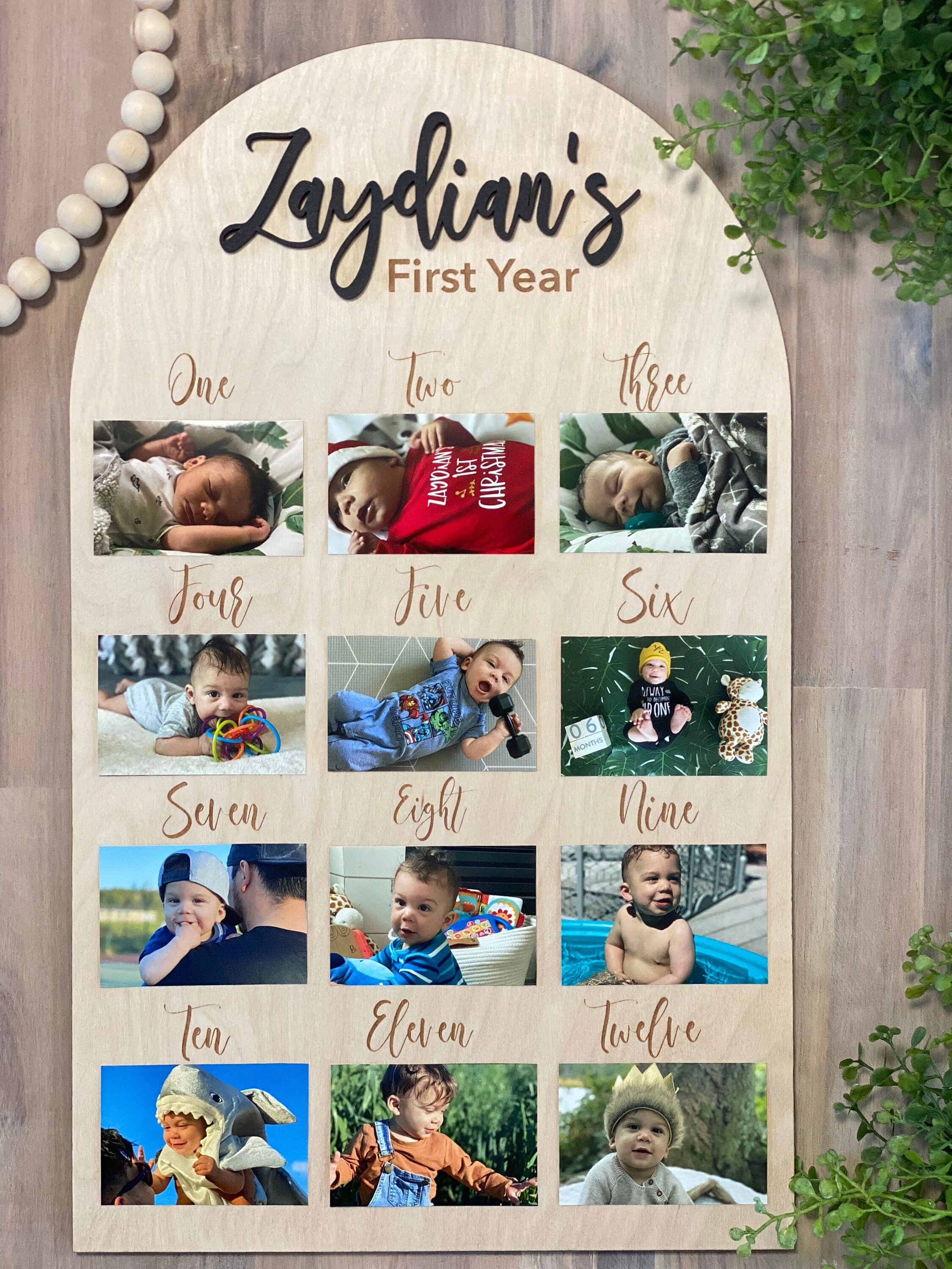 Baby Milestone Sign Svg CURSIVE FONT Laser Ready File 12 - Etsy Australia