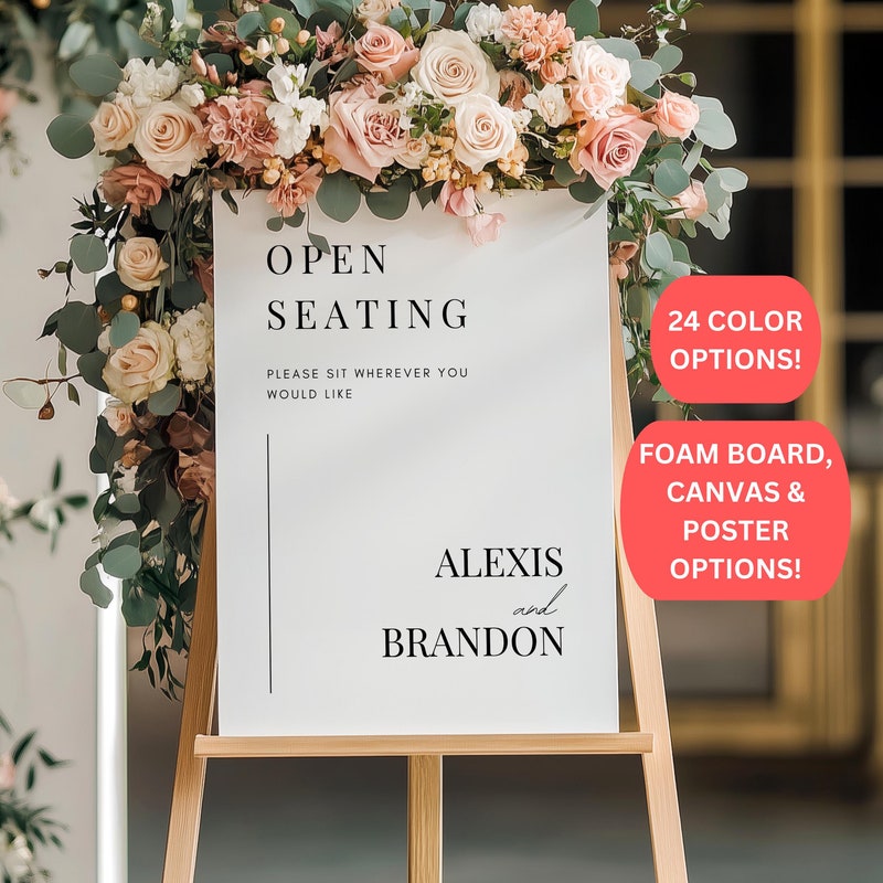 Open Seating Sign - Etsy