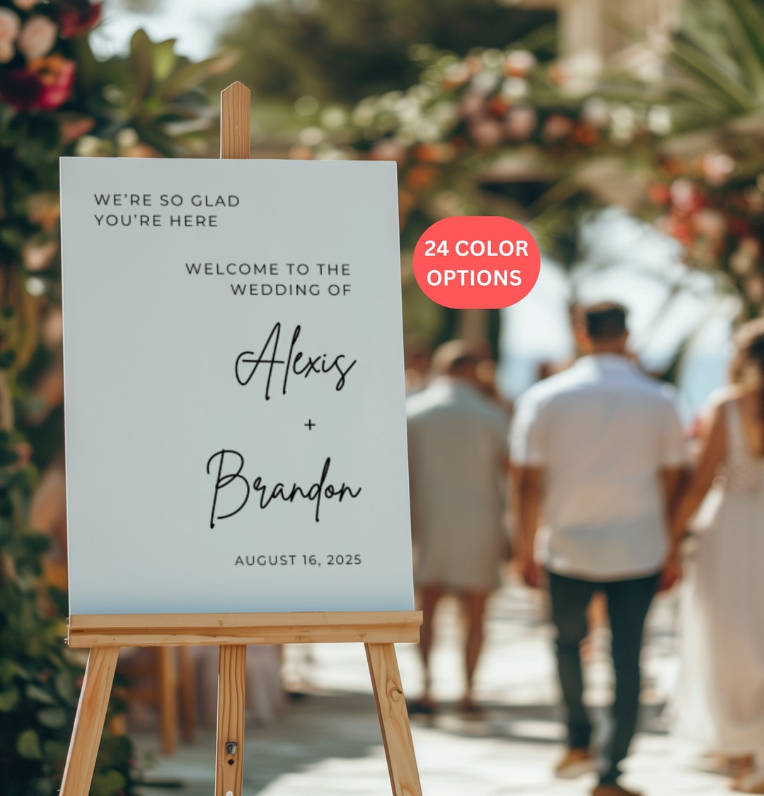Welcome Wedding Sign | Wedding Ceremony/reception Sign | Poster, Foam ...