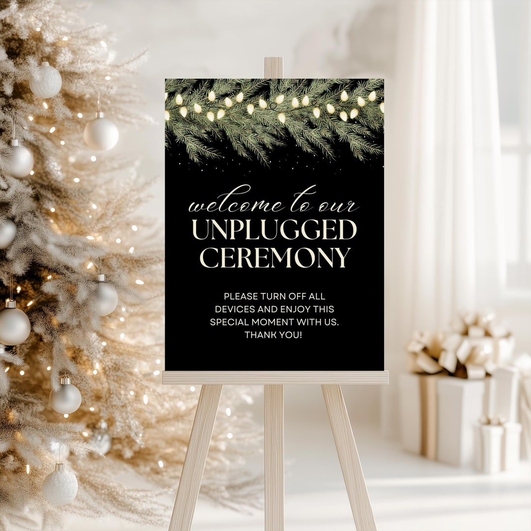 Unplugged Wedding Sign | Unplugged Ceremony Sign | Wedding Signage ...